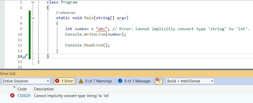 Difference Between Compilation and Runtime Errors in .NET